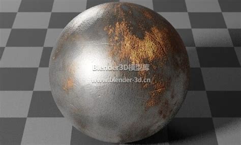生锈镀锌金属贴图 Blender材质球纹理贴图模型下载 Blender3d模型库