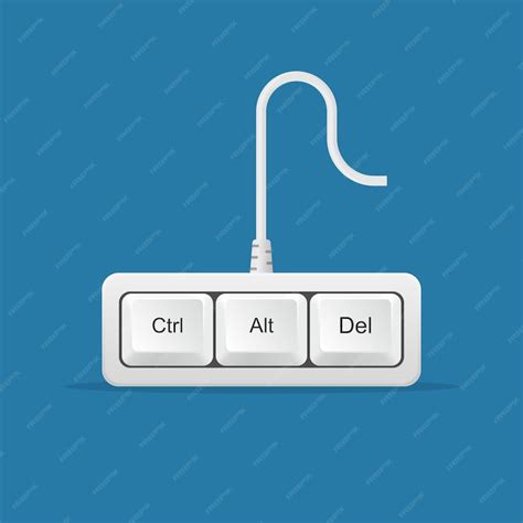 Premium Vector Ctrl Alt Del Keyboard Keys Buttons To Fix Computer Hanging Problem Shortcut