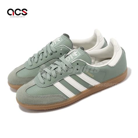 Adidas 德訓鞋 Samba Og W 女鞋 綠 抹茶綠 白 復古 麂皮 膠底 休閒鞋 愛迪達 Ie7011 休閒鞋 Yahoo奇