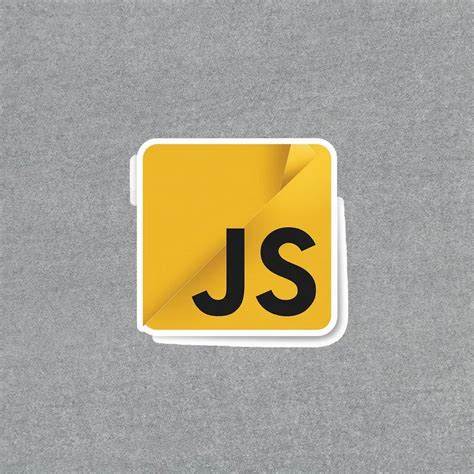 Javascript Js Programming Language Yellow Sticker For Codersphone Decal Water Bottle Stickers