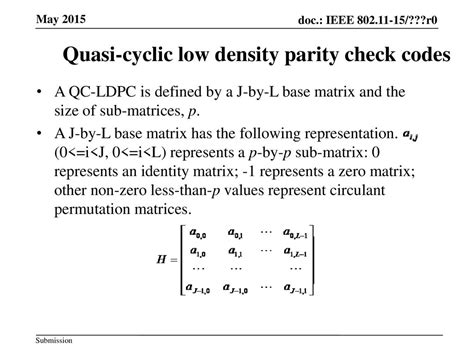 Variable Length Ldpc Codes For 45ghz Ppt Download