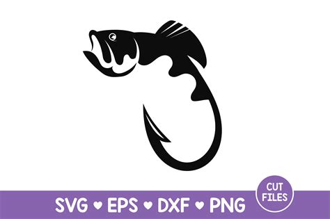 Fishing Hook Svg Bass Fishing Svg Fisherman Svg Fishing Logo Vector