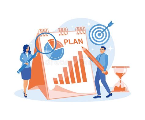 The Business Team Creates A Business Strategy Analyze Business Plans