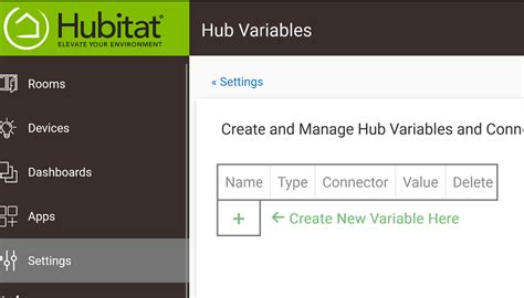 Hub Variables 🛎️ Get Help Hubitat