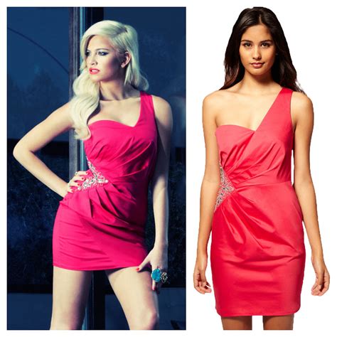 Lipsy Pixxi Lott Pink Diamante One Shoulder Dress Dr05035 Jade Lion