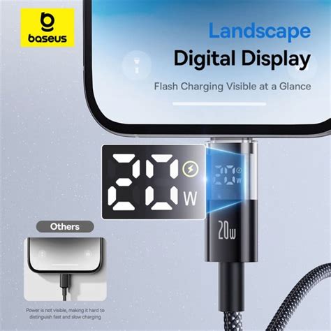 Baseus Display Fast Charging Data Cable USB C To IP W Baseus Pakistan
