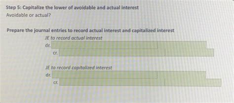 Solved Step Compute Avoidable And Actual Interest For Chegg