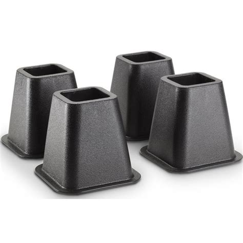 Plastic Bed Risers Black Organize It