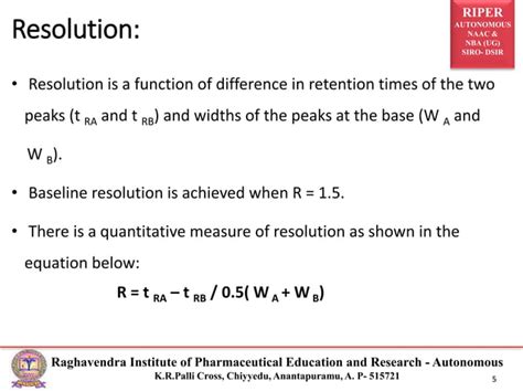 Factors Affecting Resolution In Hplc Pptx Chemistry Science