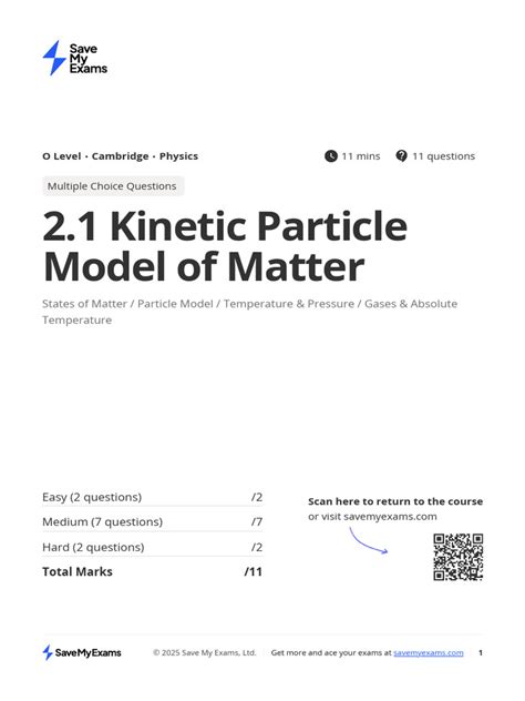 2 1 Kinetic Particle Model Of Matter 9v7yhdd0o F8hjsw Pdf Gases