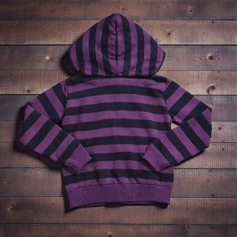 Y2k Purple And Black Striped Zip Up Hoodie Read Depop