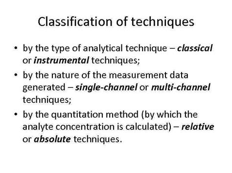 Classification Of Analytical Methods Internal And Interdisciplinary