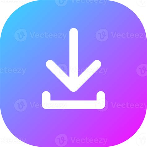 Download Icon In Square Gradient Colors Arrow Signs Illustration
