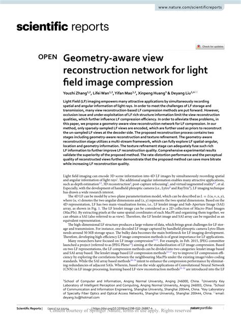 Pdf Geometry Aware View Reconstruction Network For Light Field Image