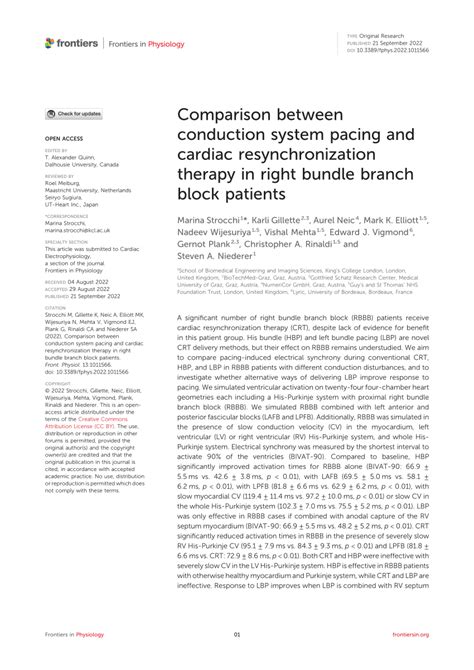Pdf Comparison Between Conduction System Pacing And Cardiac Resynchronization Therapy In Right