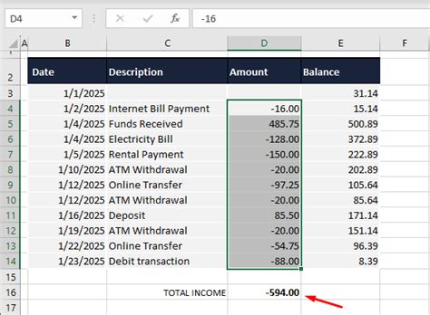How To Sum Only Positive Or Negative Numbers In Excel