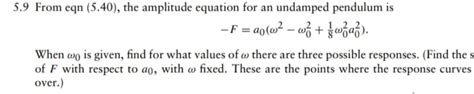 Solved S 9 ﻿from Eqn 5 40 ﻿the Amplitude Equation For An