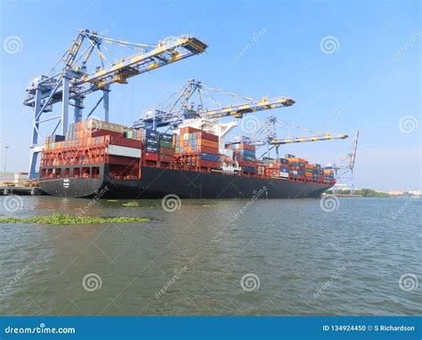 The International Container Transhipment Terminal Editorial Image Image Of Mary Containers