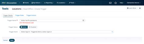 set up a custom question trigger mri onlocation help center