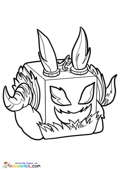 Раскраски Блокс Фрукты Распечатать бесплатно