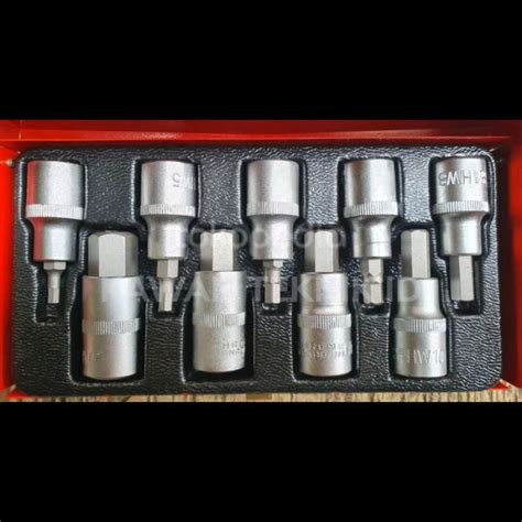 Promo Hex Bit Socket Set 1 2 Dr 4 17mm Shock Kunci Sock Segi Enam Hexagonal Diskon 23 Di Seller