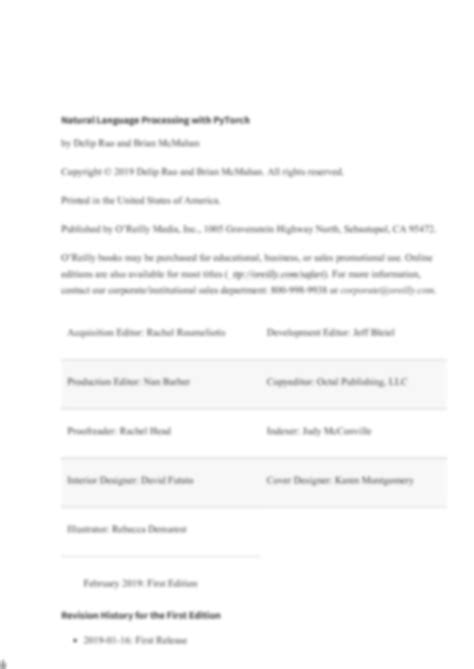 Solution Natural Language Processing With Pytorch Build Intelligent Language Applications Using