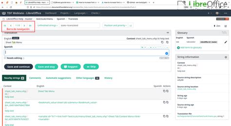 Esbreve Guía De Iniciación A Weblate Y A La Regionalización De Libreoffice The Document
