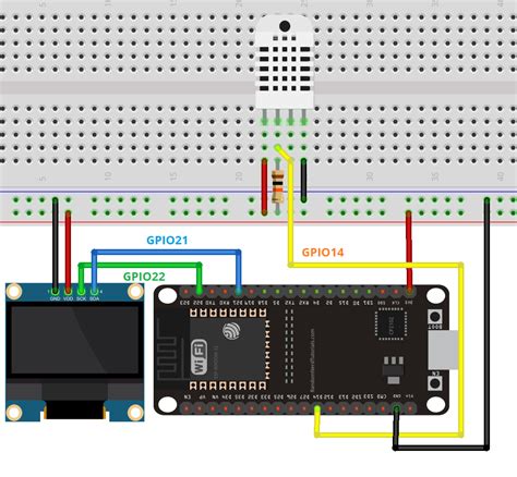 Esp32 Esp8266 Dht Temperature And Humidity Readings In Oled Display
