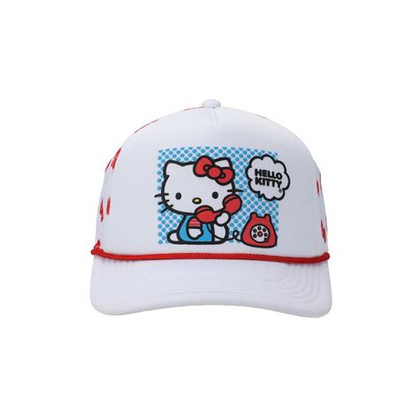 Bioworld Hello Kitty Puff Print White Trucker Bioworld
