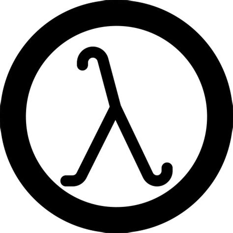 Lambda Greek Symbol Small Letter Lowercase Font Vector Image