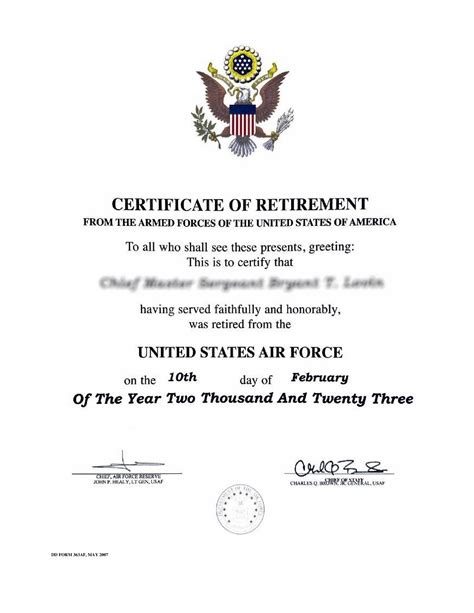 Dd Form 363af Certificate Of Retirement Forms Docs 2023