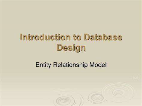 Ppt Introduction To Database Design Powerpoint Presentation Free