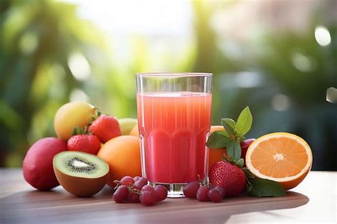 Premium Photo Delicious Fruit Juice Healthy Eating Food And Diet