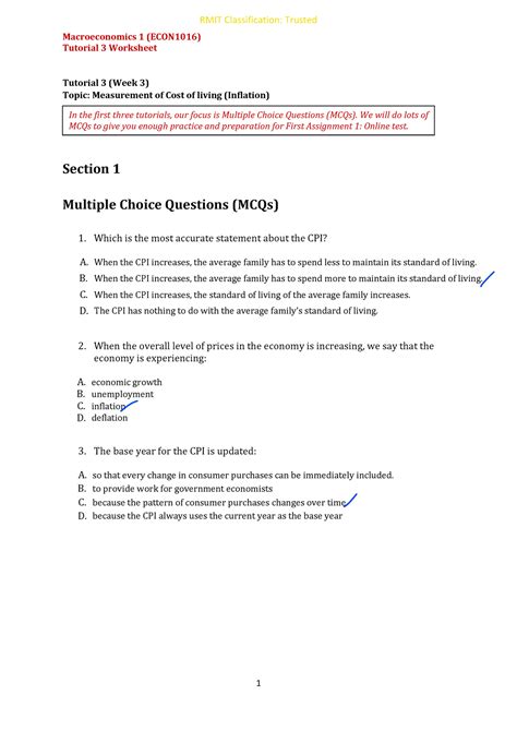 Macro 1 Econ1016 Tutorial 3 Macroeconomics 1 Econ1016 Tutorial 3 Worksheet Tutorial 3