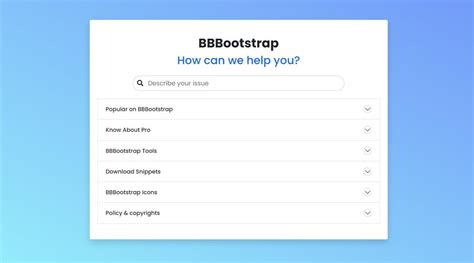 Bootstrap 4 Basic Faq Accordion Example