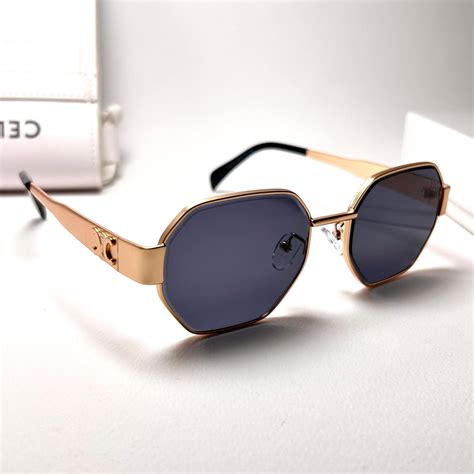 Celine Octagonal Gold And Black Giiz Store