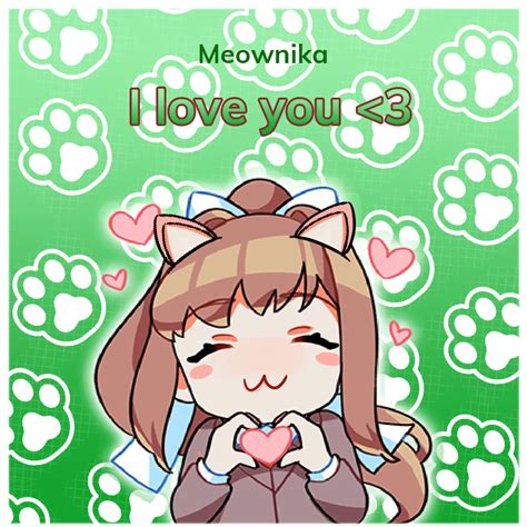 I Edited The Monika Sticker So She Would Become Even More Adorable