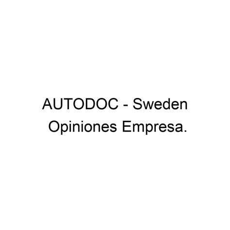 Opiniones Autodoc Sweden