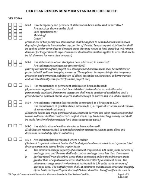 Fillable Online Hampton Dcr Plan Review Min Stds Checklistdoc Fax Email Print Pdffiller