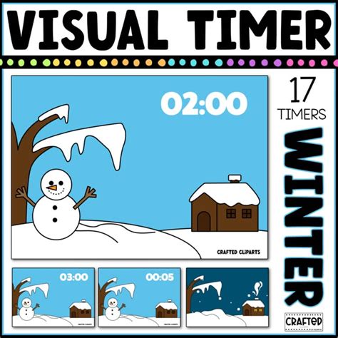Winter Visual Timer Countdown Classroom Management Tool Transition Ppt