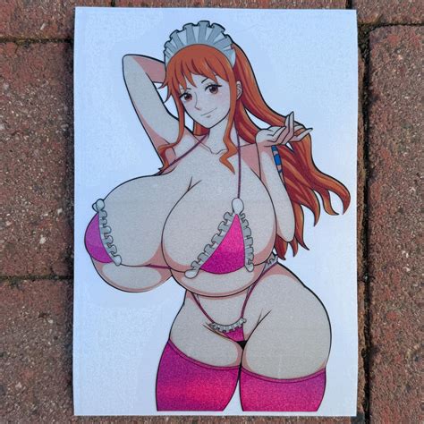 Nsfw Huge Boob Anime Waifu Sticker 6 Vinyl Decal Lewd Oppai Ecchi Big