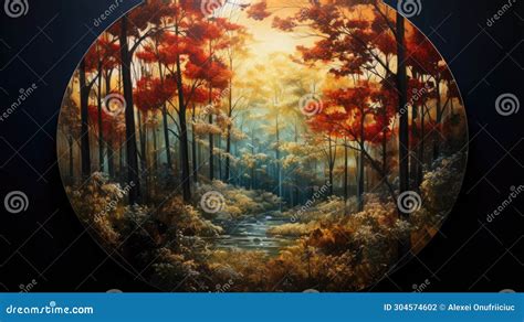 Tree Trunk With Sunlight Through Forest Stock Photo Image Of Tranquil Spring