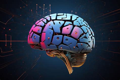 Premium Photo Concept Of Thinkingbackground With Brain CPU Mind Series Technology Symbols