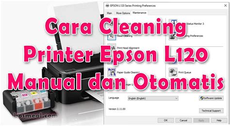 2 Cara Cleaning Printer Epson L120 Windows 10 Dan Tanpa Pc