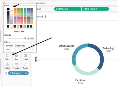 Beautifying The Pie Chart Donut Chart In Tableau Tableau Certified Data Analyst