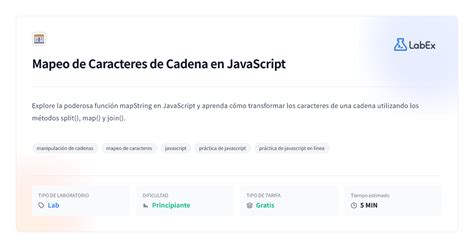 Dominando El Mapeo De Caracteres De Cadena En Javascript Labex