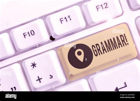 Conceptual Hand Writing Showing Grammar Concept Meaning Whole System Structure Language Syntax