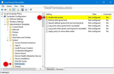 Enable Or Disable Disk Quotas In Windows Tutorials