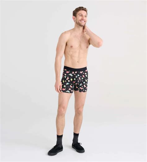 Vibe Super Soft Jersey Boxer Brief In Party Foul Dark Ink By Saxx