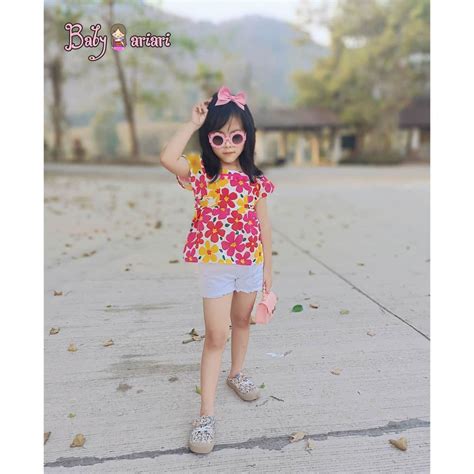 เสื้อลายดอกสงสงกรานต์เด็ก พร้อมส่ง Shopee Thailand